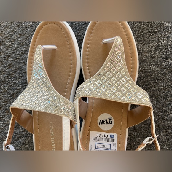 Shoes | Brand New Sandals Very Cute Tan Color With Bling Bling | Poshmark